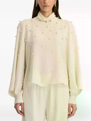 Oscar De La Renta Pearl Cluster Blouse