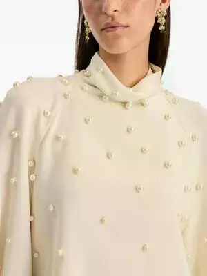 Oscar De La Renta Pearl Cluster Blouse