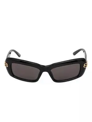 Balenciaga Rectangular-frame Sunglasses - Black
