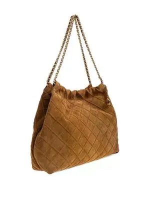 Tory Burch Suede Chain Tote Bag - Brown