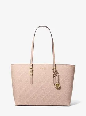 Michael Kors Quinn Large Signature Logo Tote Bag Pink