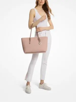 Michael Kors Quinn Large Signature Logo Tote Bag - Pink