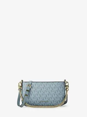 Michael Kors Bryant Small Signature Logo Convertible Pochette - Blue