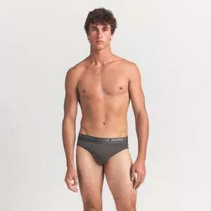 SKIMS Stretch Brief 3 Pack - Gunmetal Multi