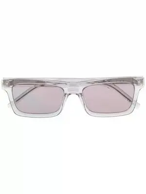 Saint Laurent Rectangular-frame Sunglasses - Silver