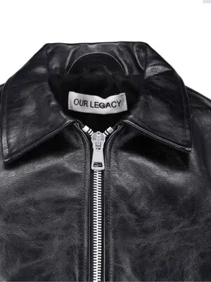 Our Legacy Mini Leather Jacket - Black