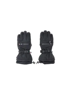 Moncler Padded Leather Gloves - Black