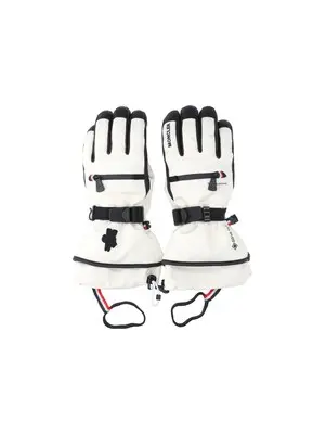 Moncler Padded Leather Gloves White