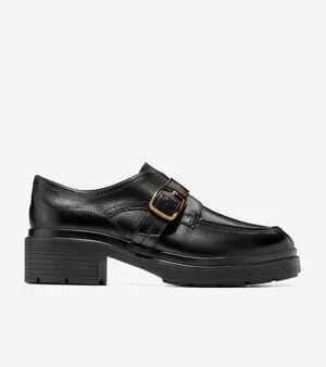 Cole Haan Carlitta Monk Strap Lug Oxfords - Black