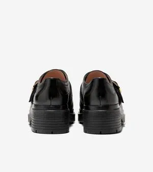 Cole Haan Carlitta Monk Strap Lug Oxfords - Black