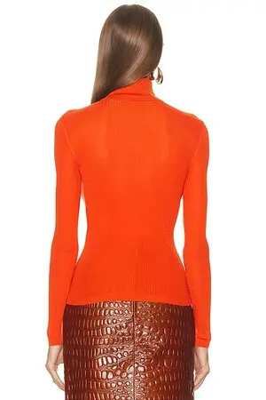 Saint Laurent Turtleneck Sweater - Orange