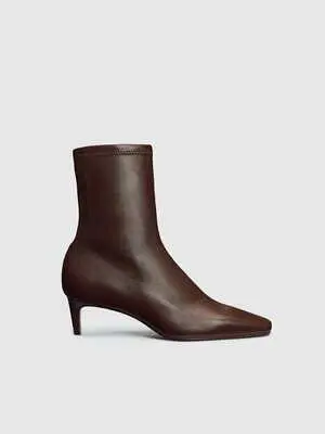 REFORMATION Remy Stretch Ankle Boot - Espresso Stretch Leather