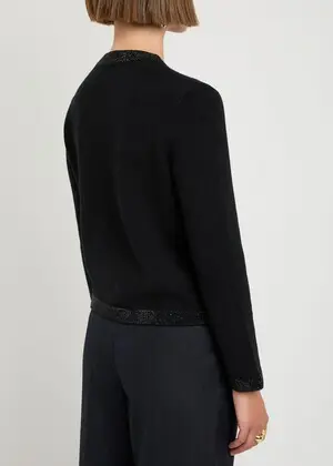 Tory Burch Embellished Wool-blend Cardigan