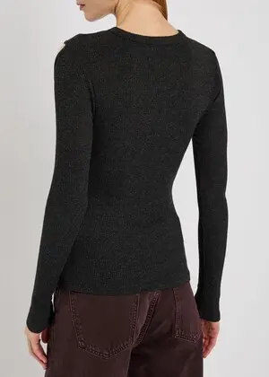 AGOLDE Pierce Cold Shoulder Knit Top