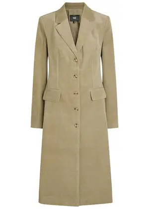 Paige Trexi Corduroy Tailored Coat - Olive