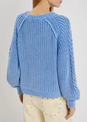 Free People Frankie Cable-knit Cotton Jumper
