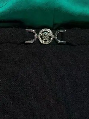 Versace Double Wool Crêpe A-line Mini Skirt With Medusa '95 Hardware