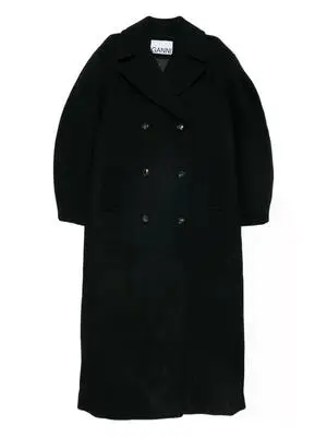 GANNI Oversized Long Pea Coat