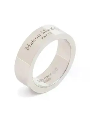 MAISON MARGIELA Logo-engraved Signet Ring - Silver