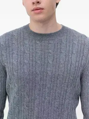 BOSS Cable Knit Crew-neck Sweater