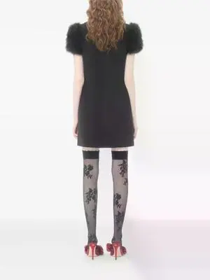 Valentino Garavani Embroidered Crepe Couture Mini Dress
