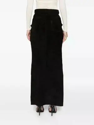 DUCIE Chicago Suede Maxi Skirt
