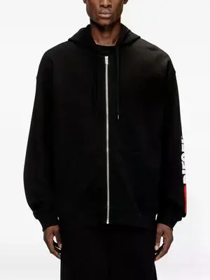 DIESEL® Logo-printed Hoodie - Black