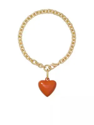 ROXANNE ASSOULIN Mini Puffy Heart-charm Bracelet - Gold