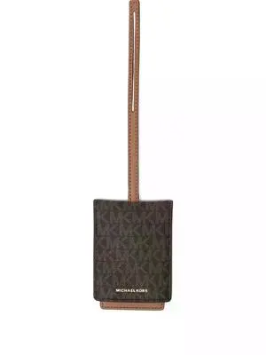 Michael Kors Signature-logo Luggage Tag - Brown
