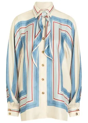 Zimmermann Patterned Silk Scarf Shirt - Multicoloured 1