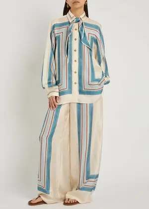 Zimmermann Patterned Silk Scarf Shirt