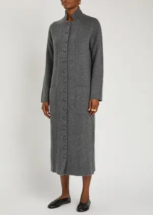LISA YANG Rhea Cashmere Cardigan Coat - Grey