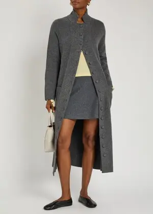 LISA YANG Rhea Cashmere Cardigan Coat - Grey