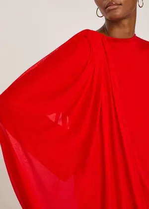 Calvin Klein Draped Fine-knit Maxi Dress