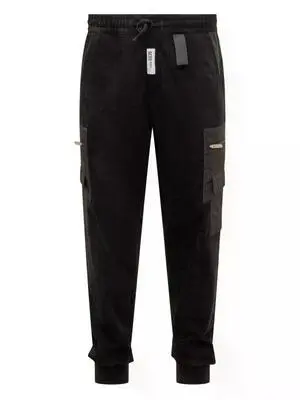 Gcds Black Wash Bottoms For Men