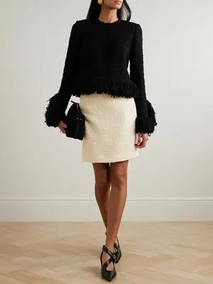LIBEROWE Tavi Wool-blend Tweed Mini Skirt