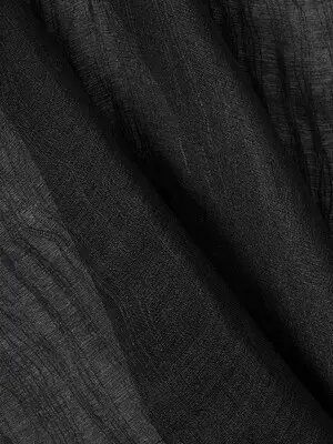 Matteau Shirred Silk And Linen-blend Maxi Dress