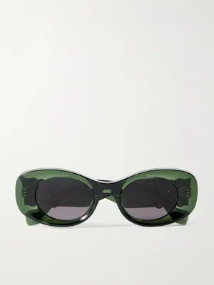 Loewe Anagram Oversized Cat-eye Sunglasses - Green