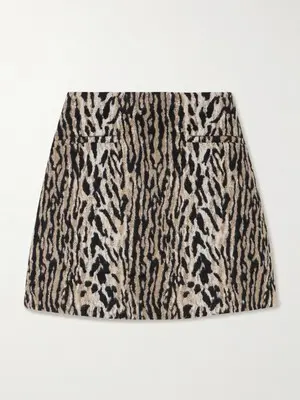 Rixo Mariah Leopard-print Mini Skirt - Animal Print