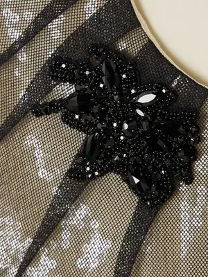Erdem Layered Embellished Sequined Tulle Midi Dress