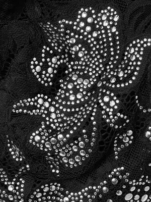 Rabanne Studded Stretch-lace Midi Dress