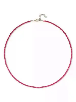 Mateo 14k Yellow Gold Ruby Beaded Necklace - Red