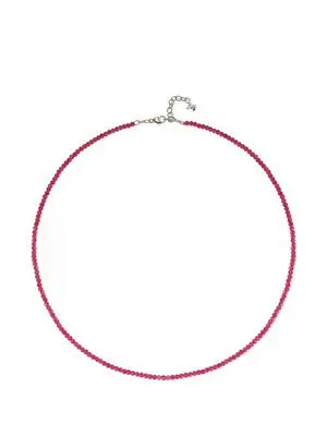 Mateo 14k Yellow Gold Ruby Beaded Necklace - Red