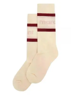 Isabel Marant Dona Striped Socks - Neutrals