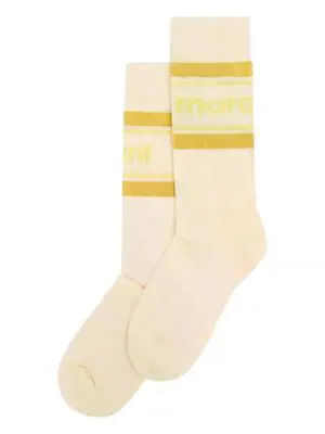 MARANT Donna Striped Socks - Neutrals
