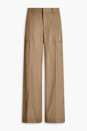 tencel blend wide leg pants