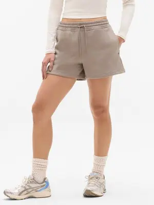 Athleta Forever Fleece Mid-rise 4" Short