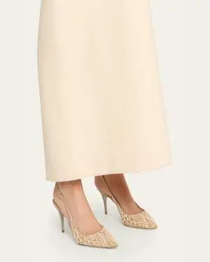 Rene Caovilla 80mm Embellished Net Tulle Pumps
