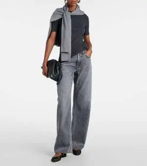 SLVRLAKE Cassie High-rise Wide-leg Jeans - Grey