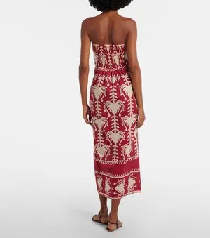 Johanna Ortiz Printed Cotton Wrap Dress